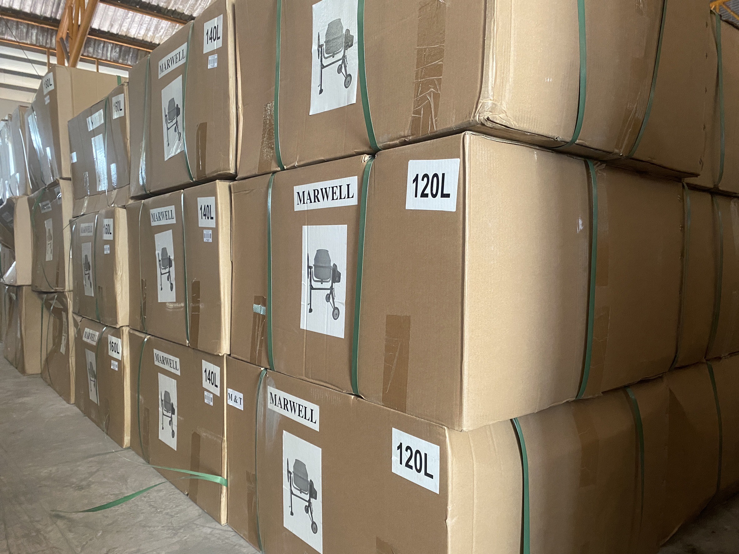 โม่ผสมปูน โม่ผสมคอนกรีต แบรนด์ MARWEL รุ่น MW-140L-600W ขนาด 140 ลิตร ...